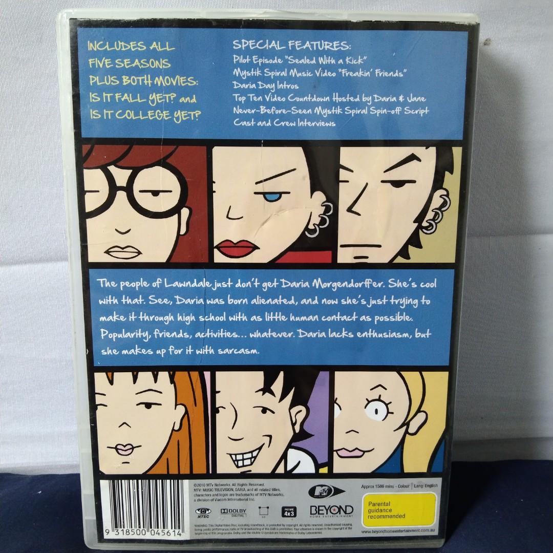 Daria Complete Animated TV Series (Season 1-5 + 2 Movies) NEW 8-DISC ...
