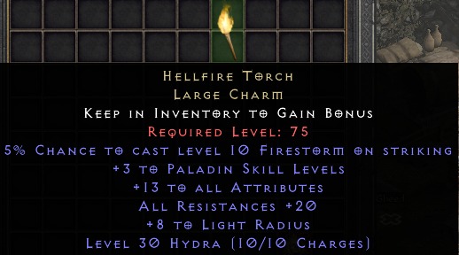 Diablo 2 Resurrected Paladin Hellfire Torch (13 / 20), Video Gaming ...