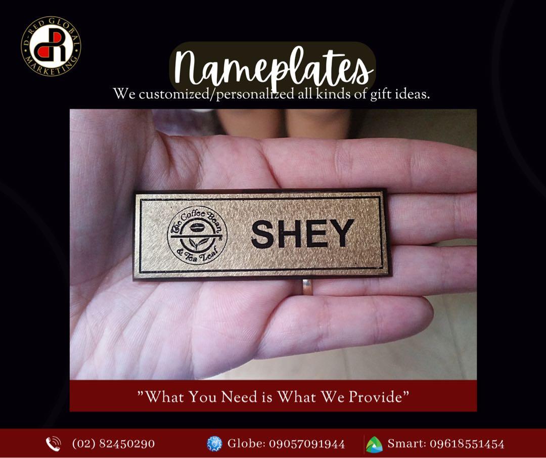 Employee Nameplate, Staff Namepin, Insert type nameplate, Label ...