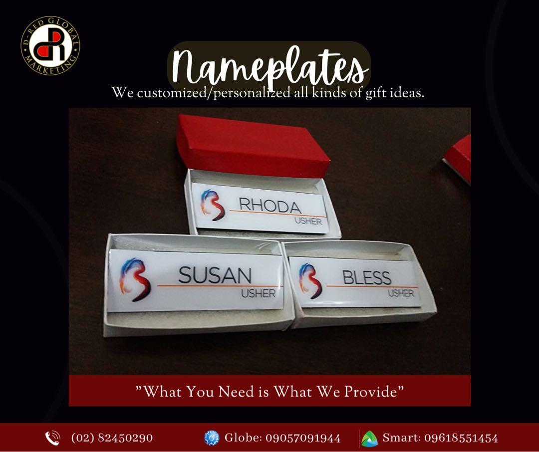 Employee Nameplate, Staff Namepin, Insert type nameplate, Label ...
