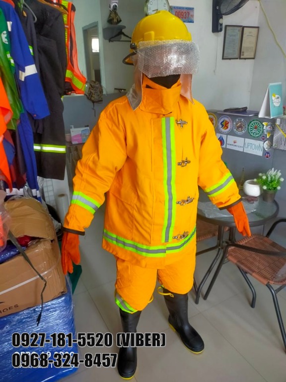 fireman suit set yellow, Men's Fashion, Coats, Jackets and Outerwear on ...