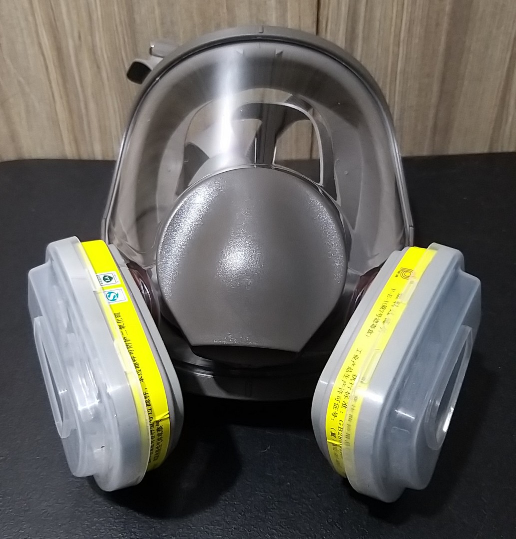 Full Face Dual Respirator Mask, Health & Nutrition, Medical Supplies ...