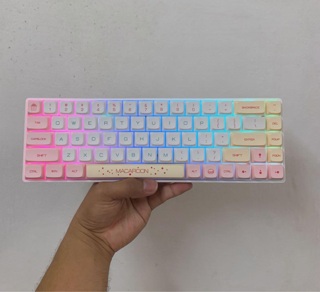 Fully modded 3 mode 65% Custom mechanical keyboard w/ RGB (full set ...