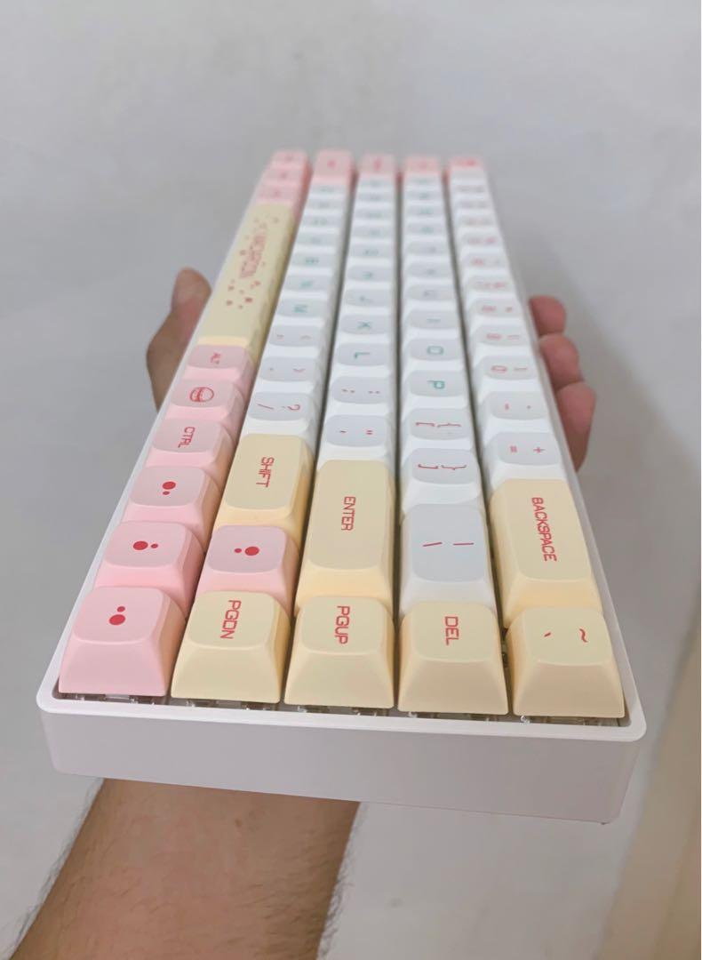Fully modded 3 mode 65% Custom mechanical keyboard w/ RGB (full set ...