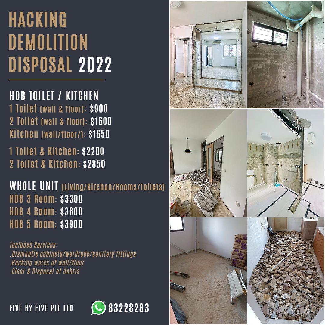 Hacking Demolition Disposal HDB BTO Resale hdb Condo Commercial ...