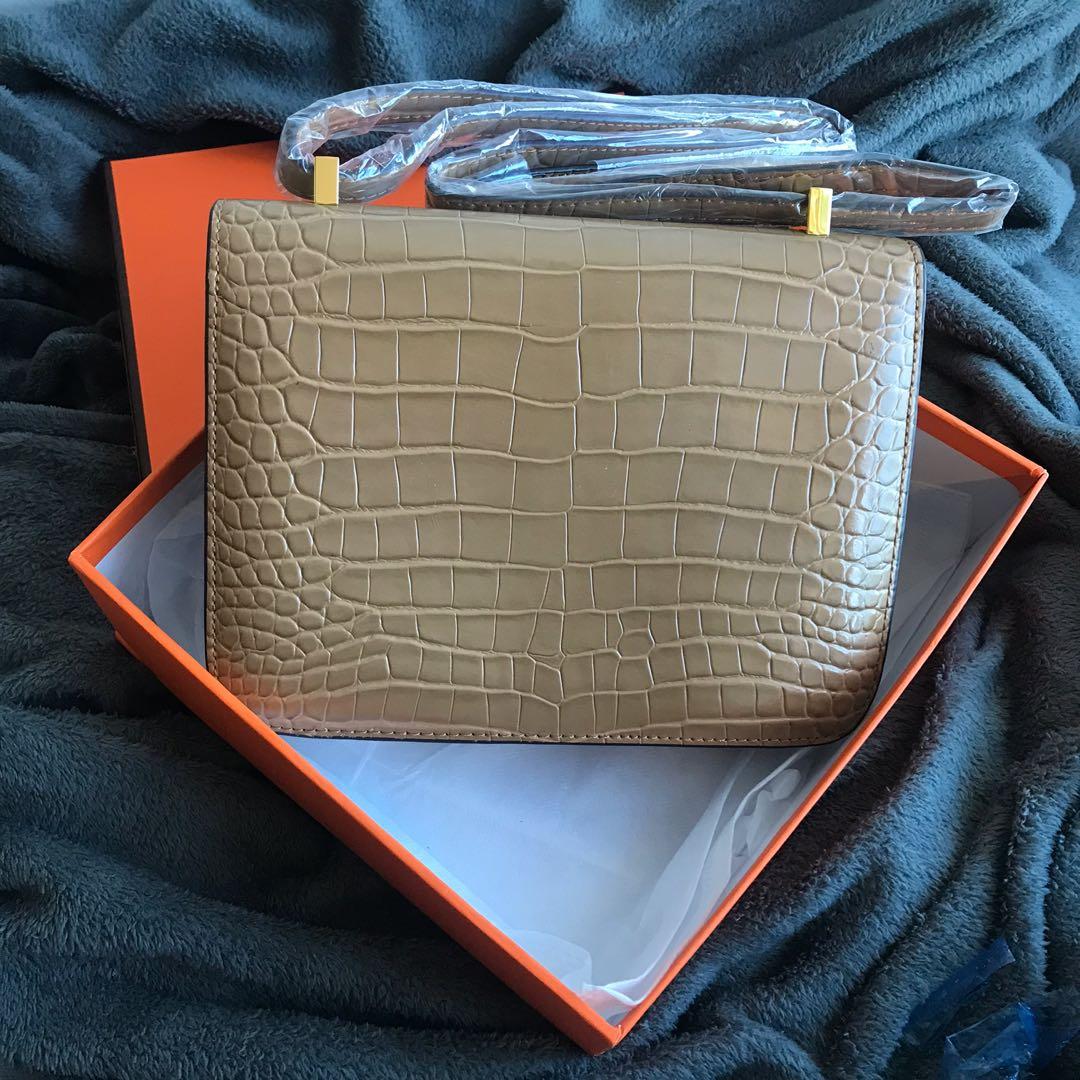 Hermes Constance Croc Skin, Women's Fashion, Bags & Wallets, Cross-body ...