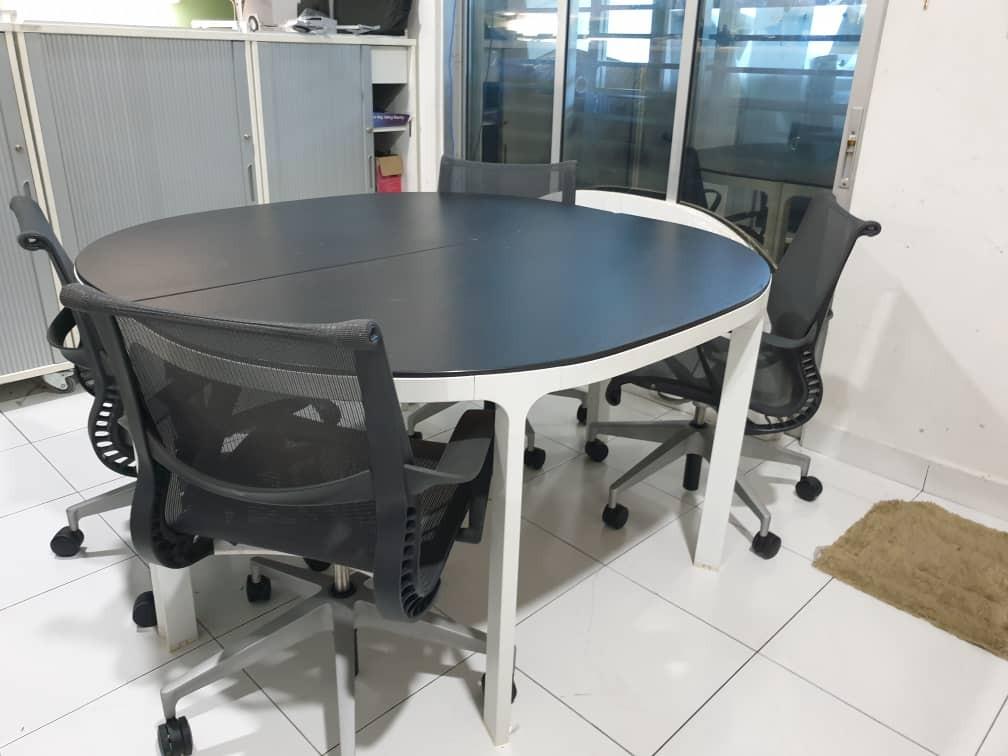 Ikea bekant conference table, Furniture & Home Living, Furniture ...