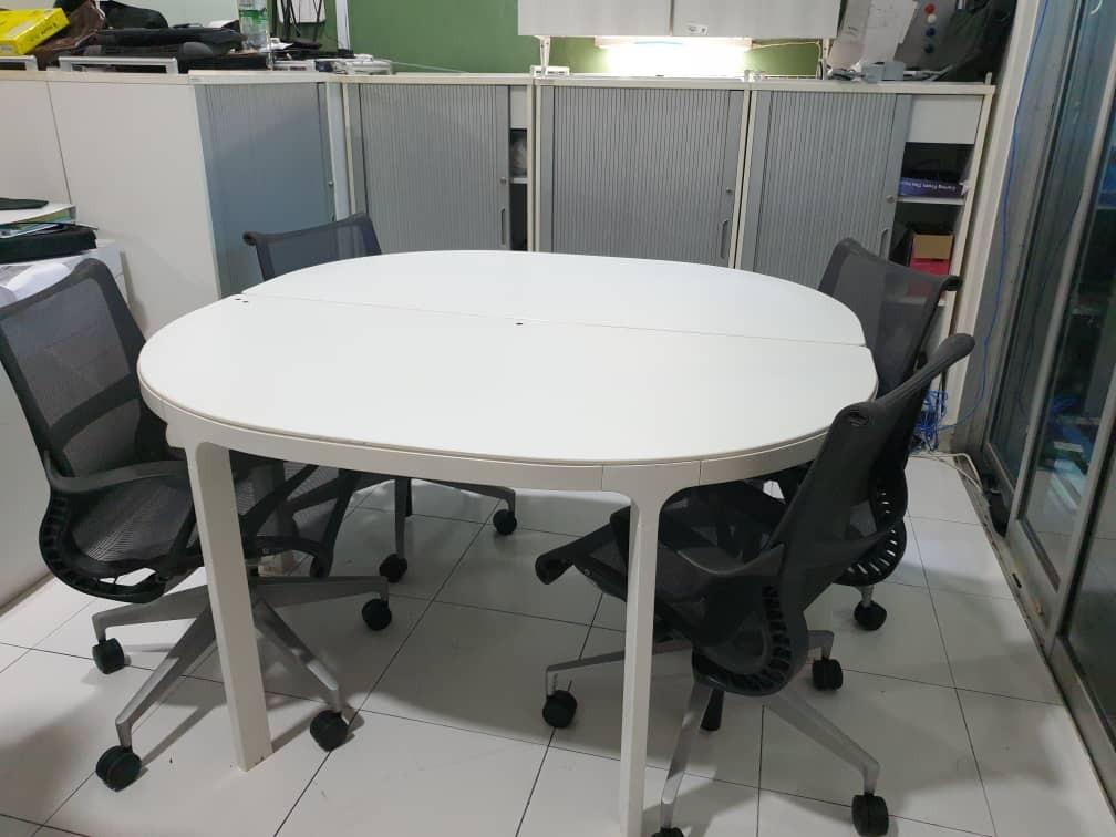 Ikea bekant conference table, Furniture & Home Living, Furniture ...