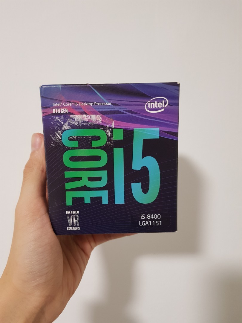 Intel i5-8400 LGA1151 packaging box with stock cooler fan, Computers ...