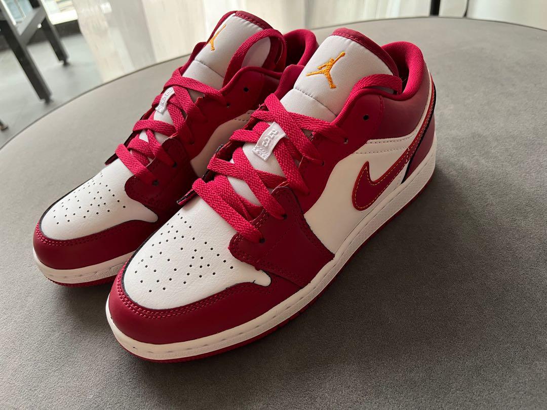 Jordan 1 low cardinal red, Women's Fashion, Footwear, Sneakers on Carousell