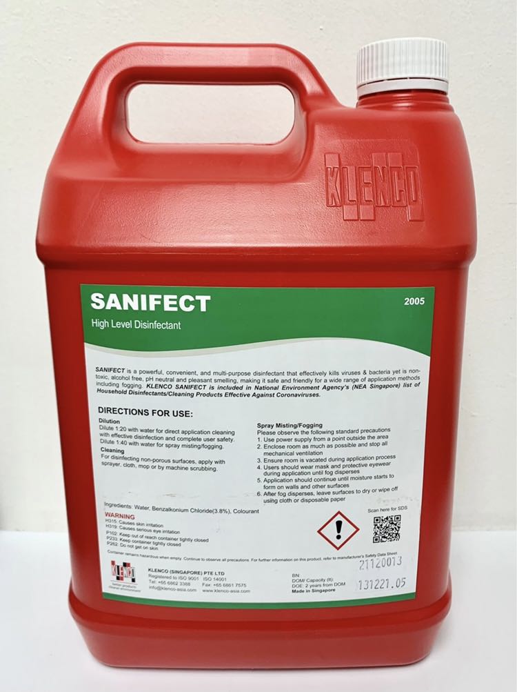 Klenco Sanifect (5 Litres), Furniture & Home Living, Cleaning ...