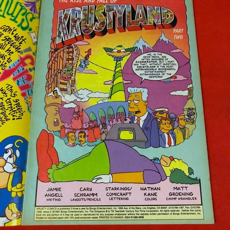 KRUSTY SET 1-3 Comics of The Simpsons: The Rise and Fall of Krustyland ...