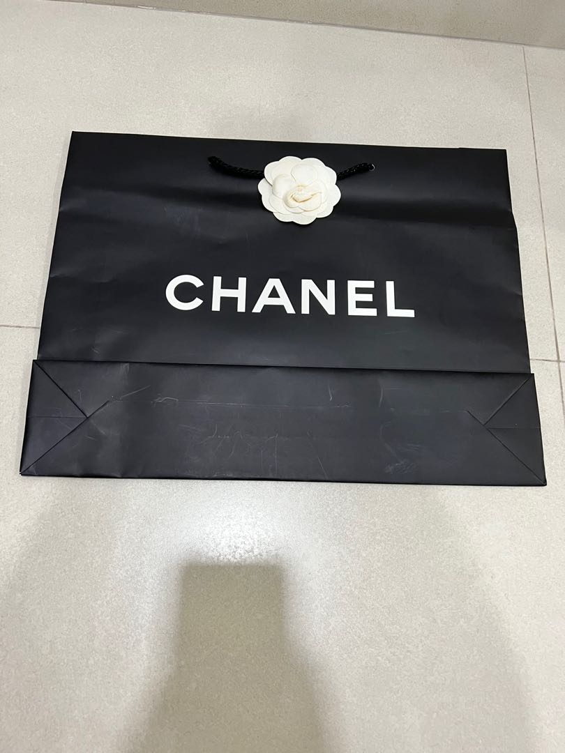 Like new Chanel paper bag carrier with the iconic flower, Hobbies ...