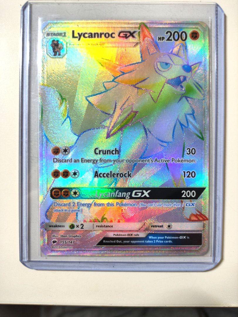 Lycanroc GX Hyper rare - Burning Shadows 155/147 // Brilliant stars ...