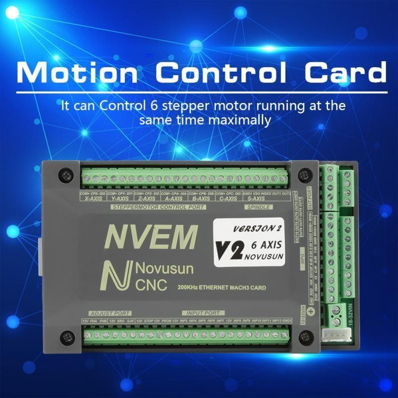 (M7188) MACH3 Motion Control Card NVEM CNC Controller 6 Axis MACH3 Ethernet Interface Motion ...