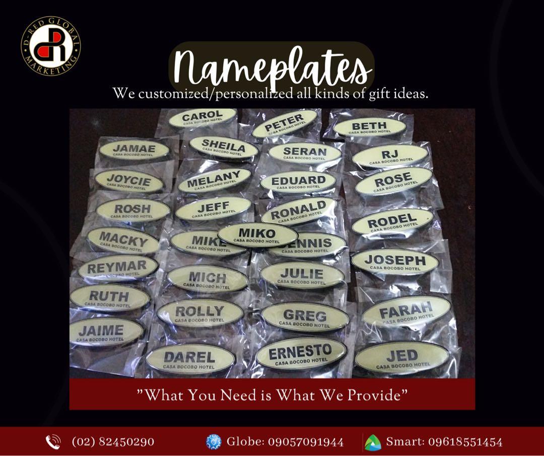 nameplate, Badge, Acrylic, Personalize Nameplate, Hobbies & Toys ...