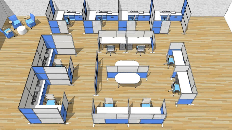 office partition ' free layout ' ocular visit ' installation ' direct ...