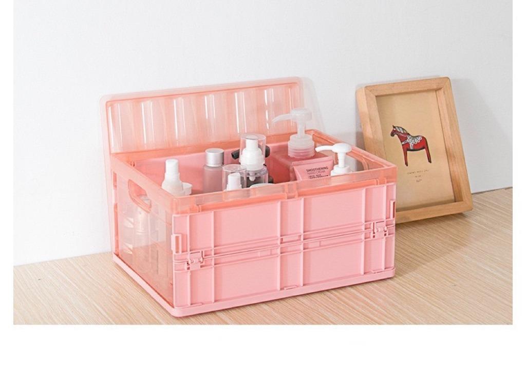 OS Foldable Storage Organsier Box w Lid - One step open close (3 sizes ...