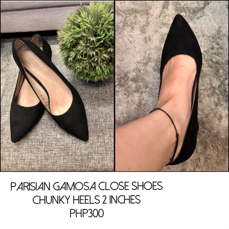 Parisian Black Gamosa, Women's Fashion, Footwear, Heels on Carousell