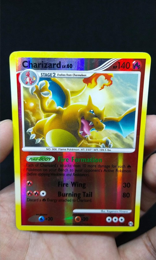Pokemon Card - CHARIZARD #1 - REVERSE FOIL (PLATINUM: ARCEUS) YEAR 2009 ...