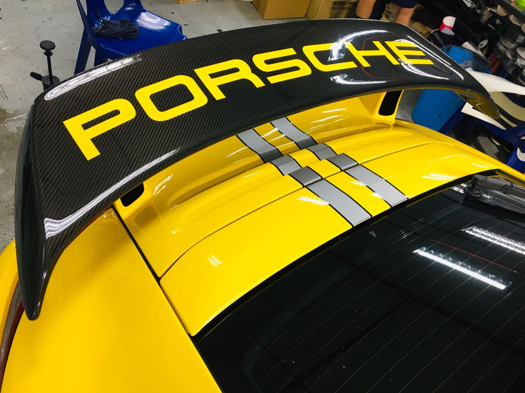 Porsche wording decal, Car Accessories, Car Workshops & Services on ...