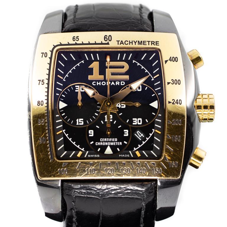 Preowned Chopard Two O Ten Tycoon in 18k Rose Gold/DLC Steel Ref: 8961 ...