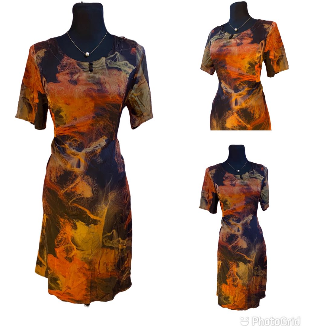 Rare print vintage dress in silk fabric, Women's Fashion, Dresses ...