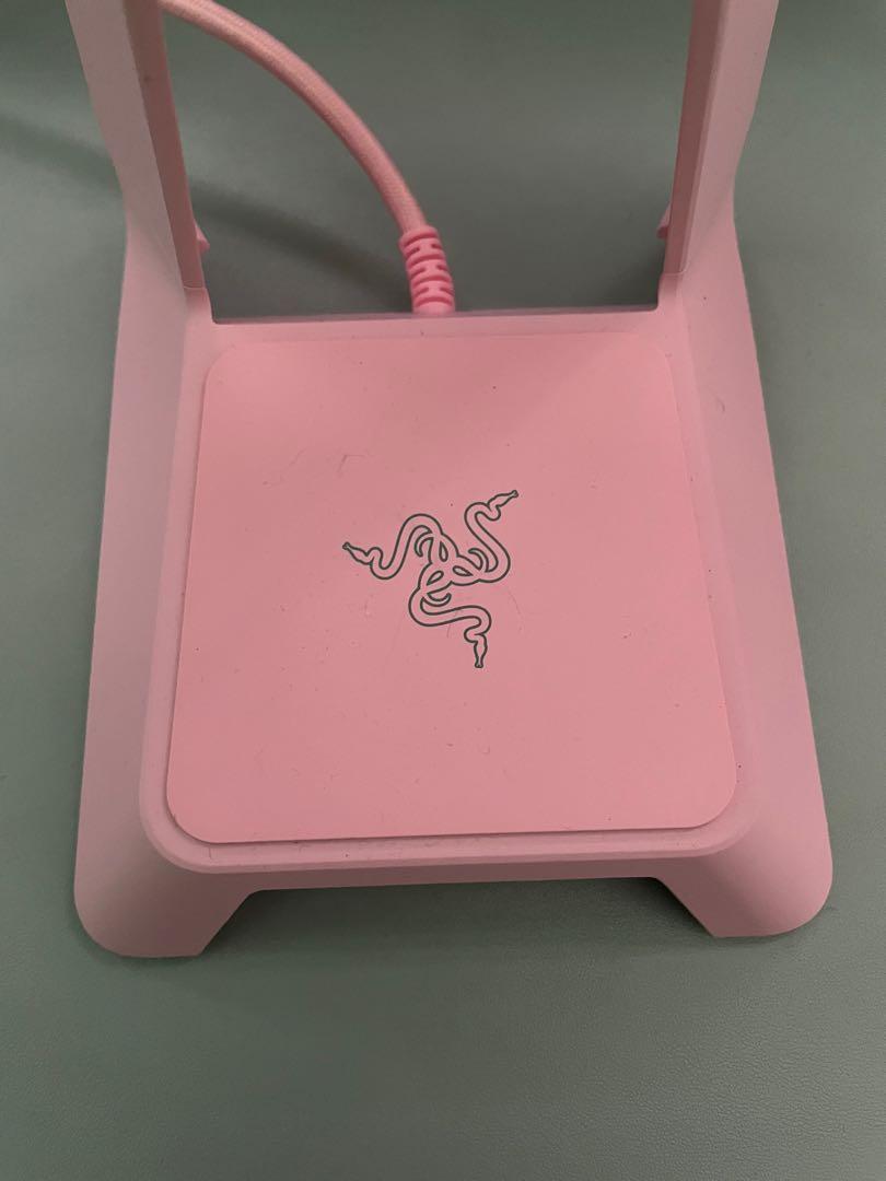 Razer Quartz Pink Base Station Headphone Stand, Audio, Headphones ...