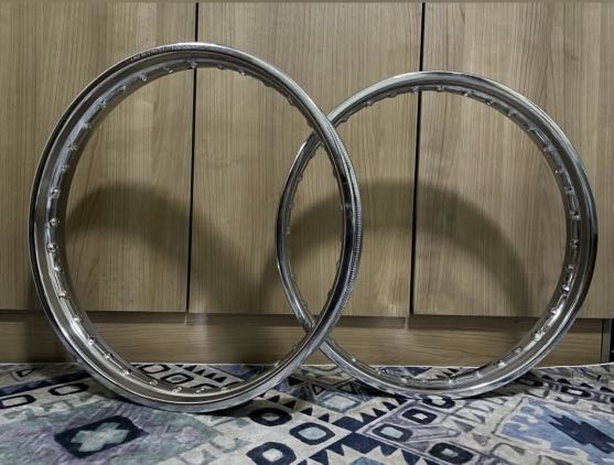 Rxz union cycle rim, Motorcycles, Motorcycle Accessories on Carousell