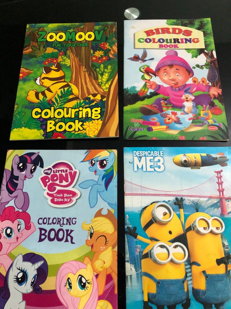 Set of 4 children colouring books, Hobbies & Toys, Books & Magazines ...