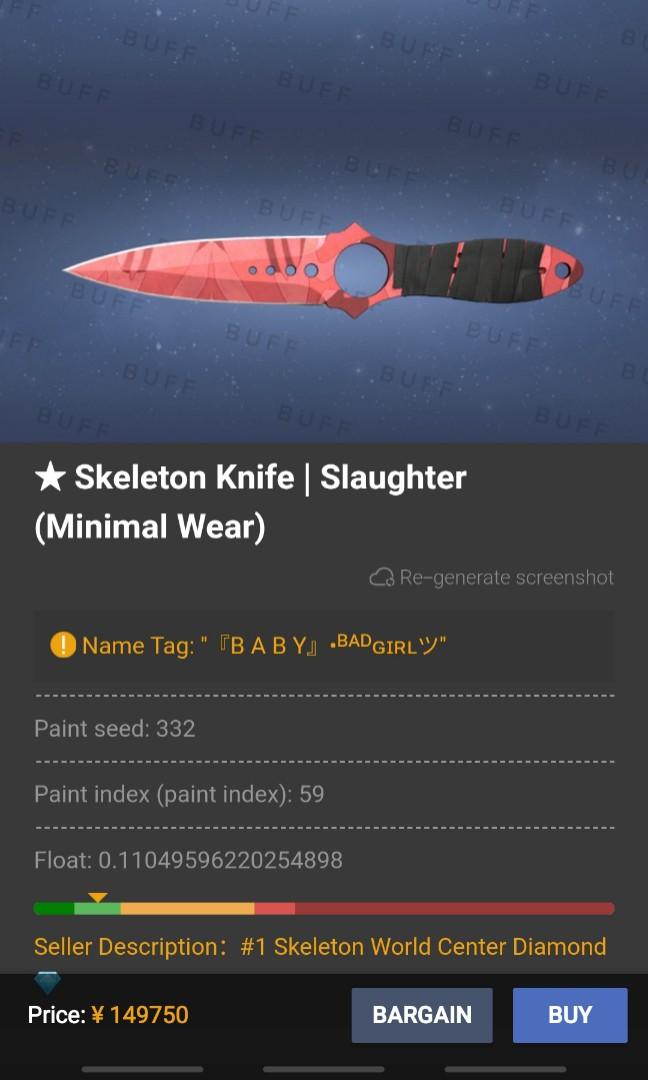 Skeleton Knife | Slaughter (No.1 Diamond in the world), Video Gaming ...