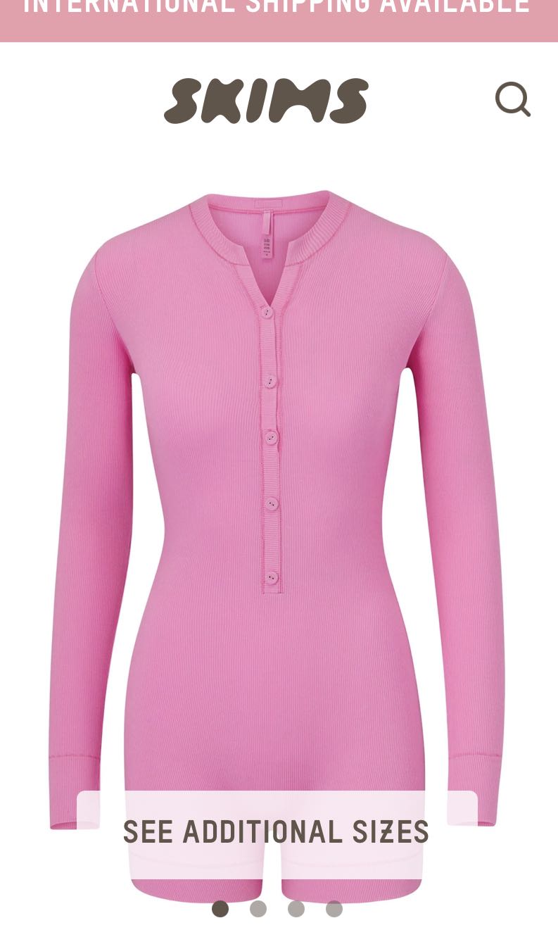 Skims Pink bubblegum onesie, Women's Fashion, Dresses & Sets, Jumpsuits ...