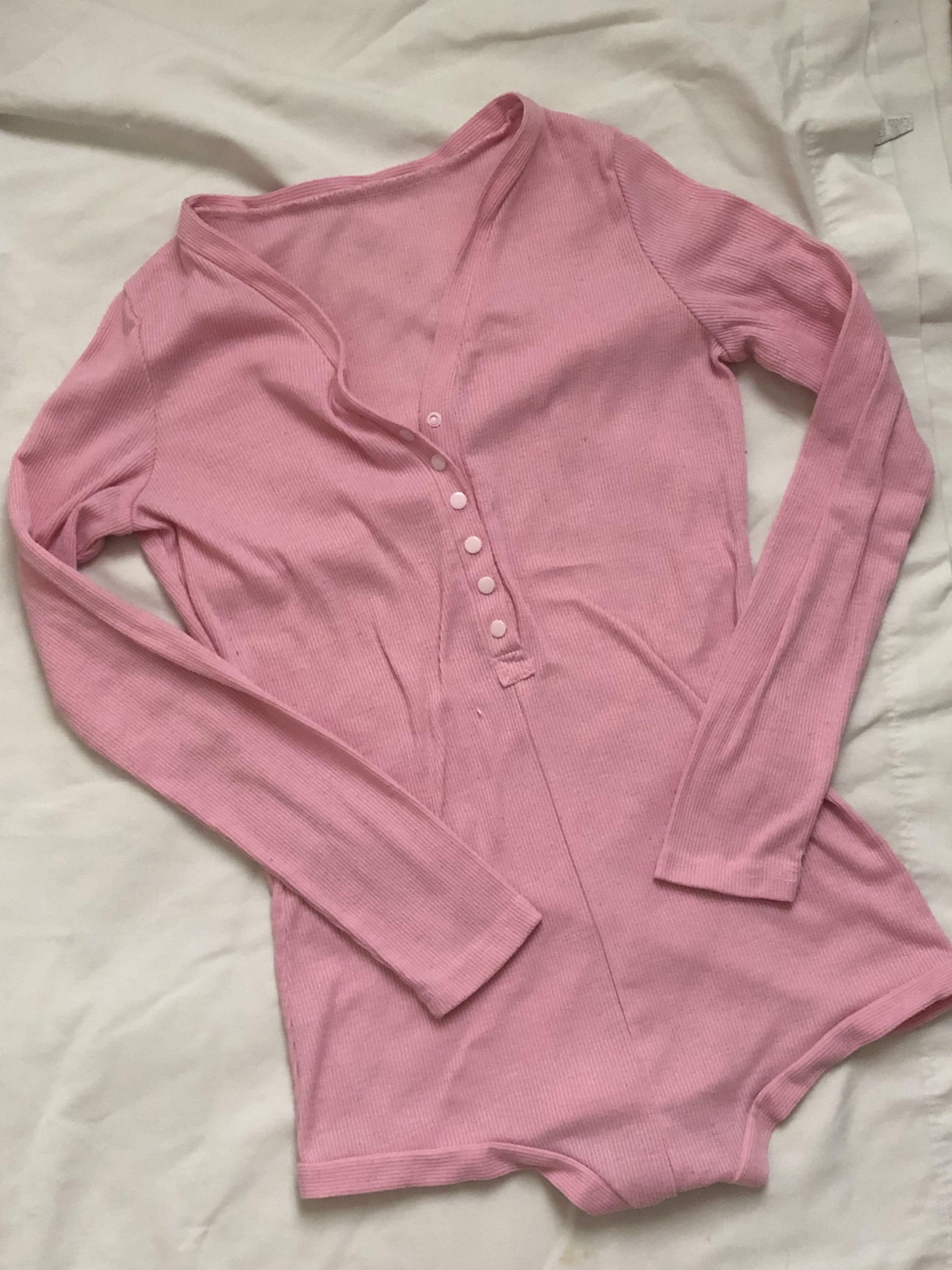 Skims Pink bubblegum onesie, Women's Fashion, Dresses & Sets, Jumpsuits on Carousell