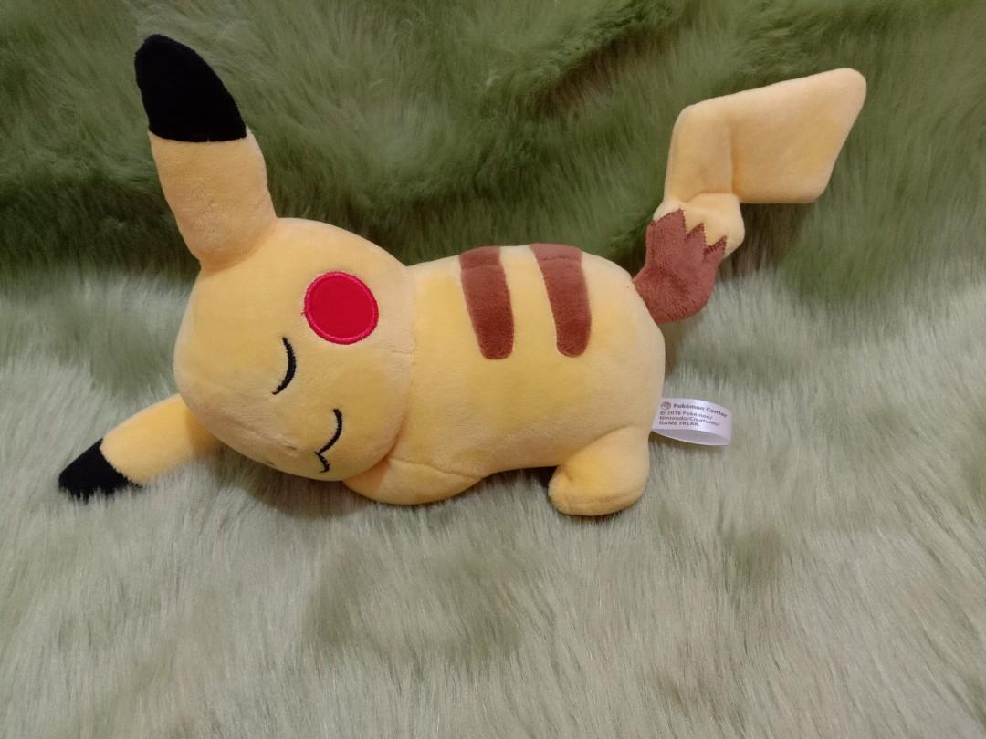 SLEEPING PIKACHU PLUSH, POKEMON CENTER, 7 INCHES, Hobbies & Toys, Toys ...