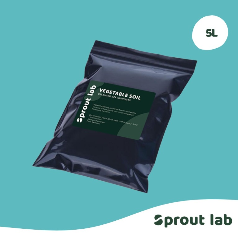 Sprout lab All Purpose Premium Vegetable Soil 5L NPK Nutrient Peat Mix ...