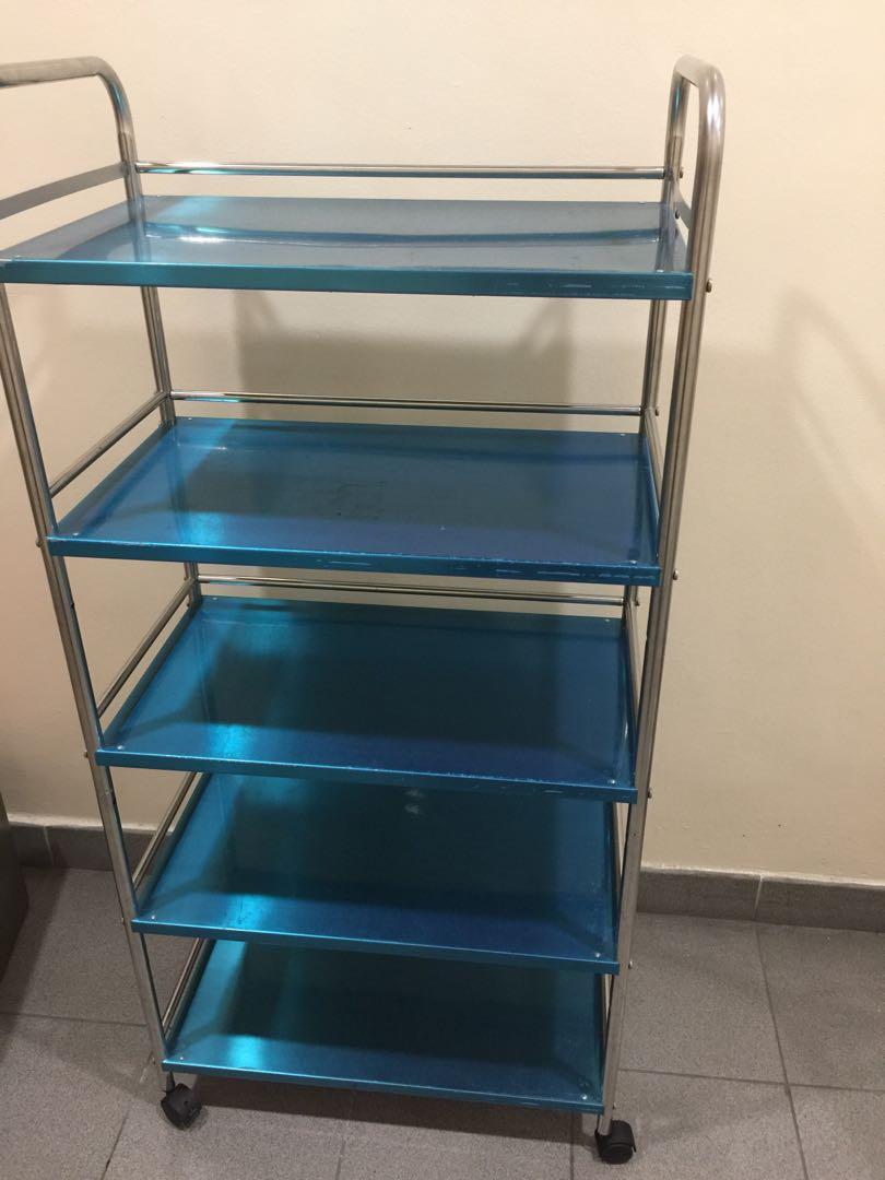 Stainless steel rack trolley, Furniture & Home Living, Furniture ...