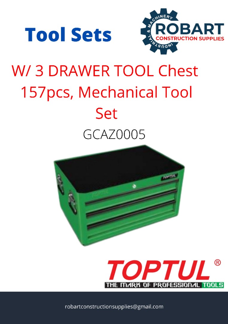 TOPTUL MECHANICAL TOOL SET 157PCS OF TOOLS, Commercial & Industrial ...