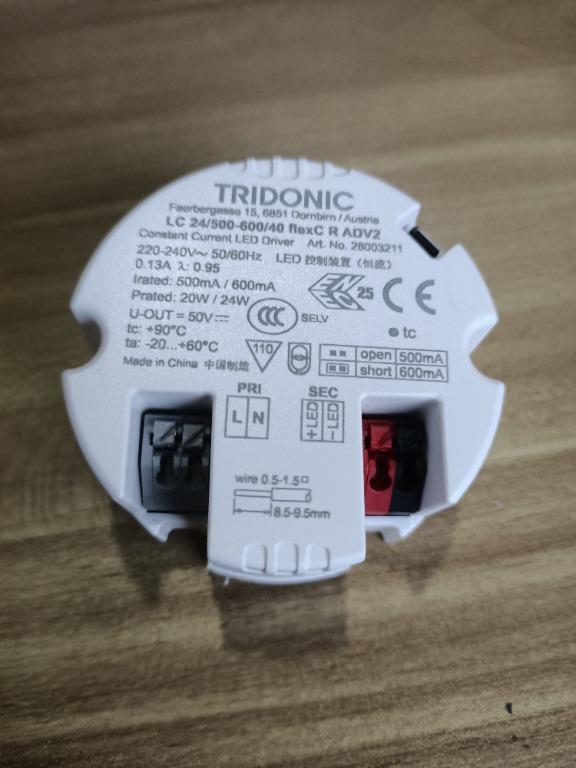 Tridonic LED Constant Current Driver 20W/24W, Furniture & Home Living, Lighting & Fans, Lighting ...