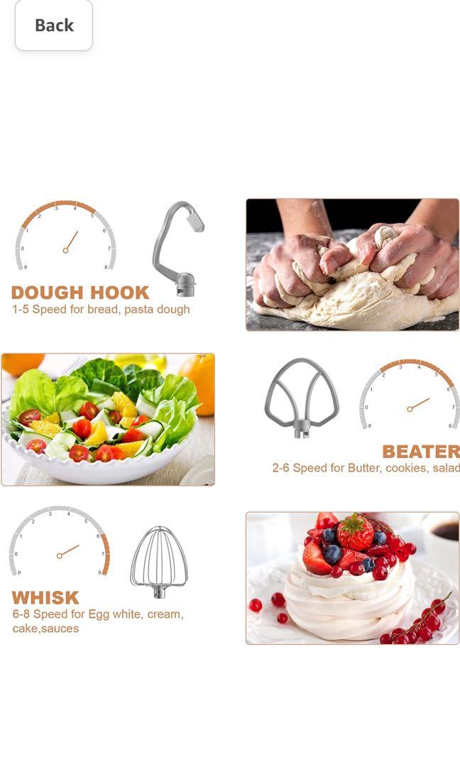 (FREE DELIVERY)Vospeed Stand Mixer Dough Blender, 5 QT 1000W Food Mixer ...