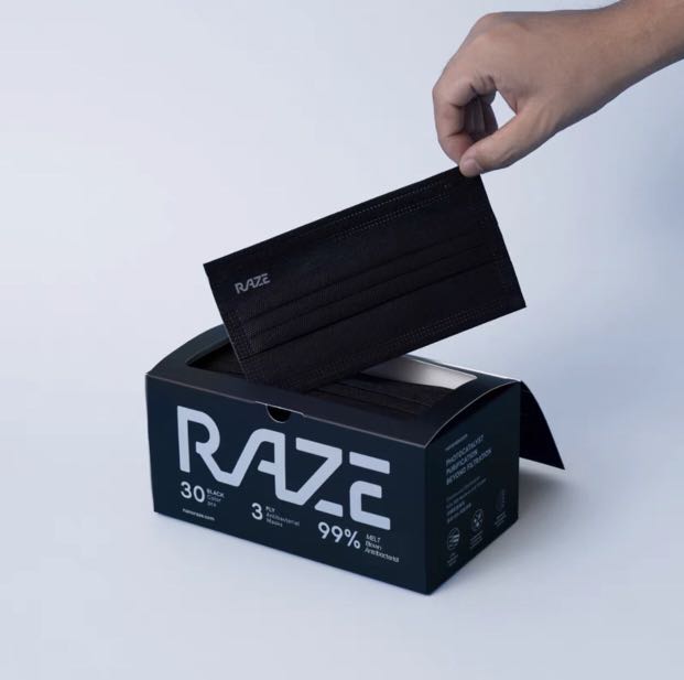 (少量現貨) Navy all hold Raze Mask, 健康及營養食用品, 口罩、面罩 - Carousell