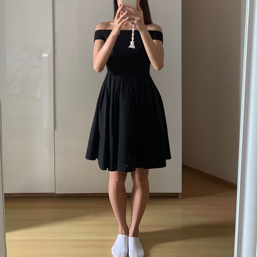 A for Arcade Off shoulder black dress, Women's Fashion, Dresses & Sets ...