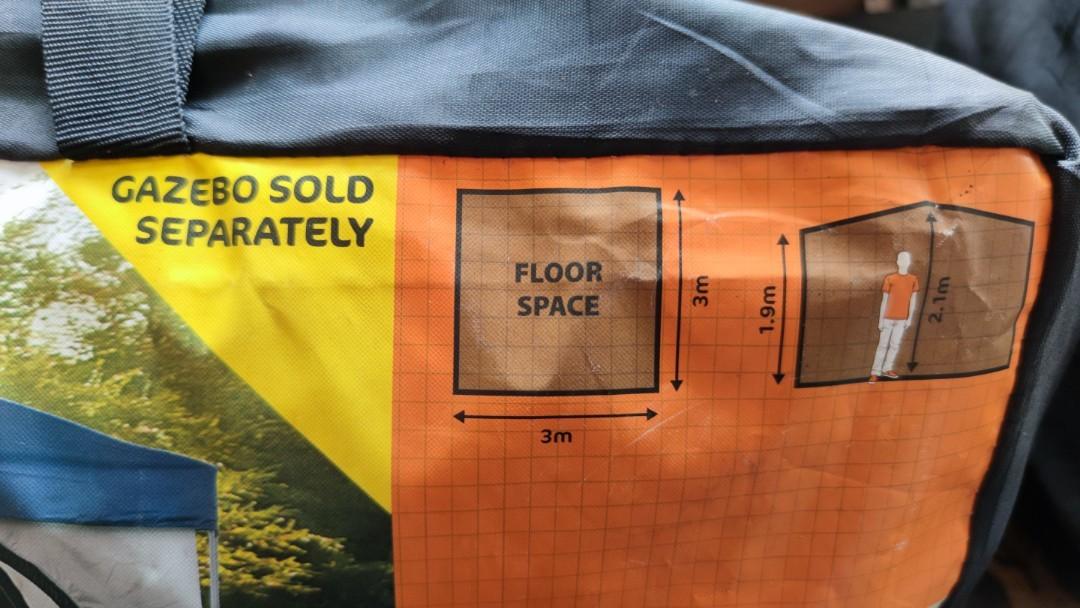 Adventuridge Gazebo Tent Complete Set, Sports Equipment, Hiking ...