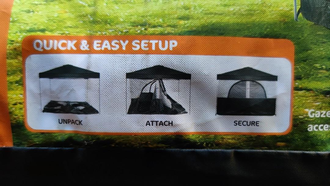 Adventuridge Gazebo Tent Complete Set, Sports Equipment, Hiking ...