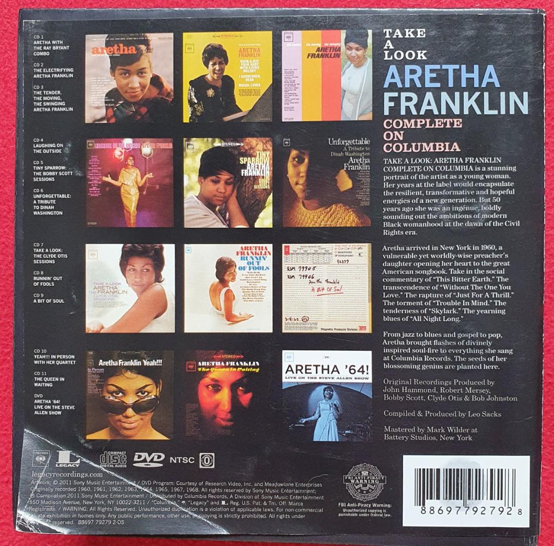 Aretha Franklin TAKE A LOOK 11 CD Set 1 DVD, Hobbies & Toys, Music & Media, CDs & DVDs on Carousell