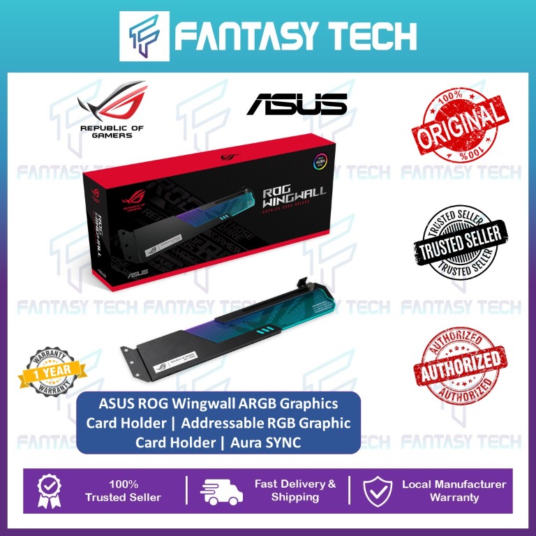 ASUS ROG Wingwall ARGB Graphics Card Holder | Addressable RGB Graphic ...