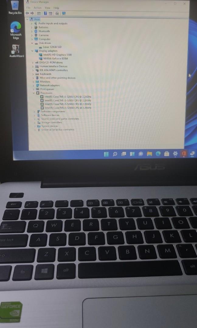 Asus X555LDB i5-5200U upgraded 120GB SSD, RAM upgraded 8GB windows 11 home Microsoft office ...