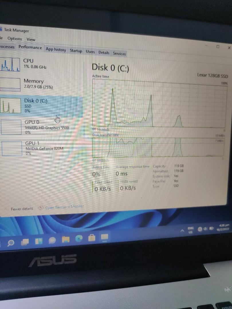 Asus X555LDB i5-5200U upgraded 120GB SSD, RAM upgraded 8GB windows 11 home Microsoft office ...