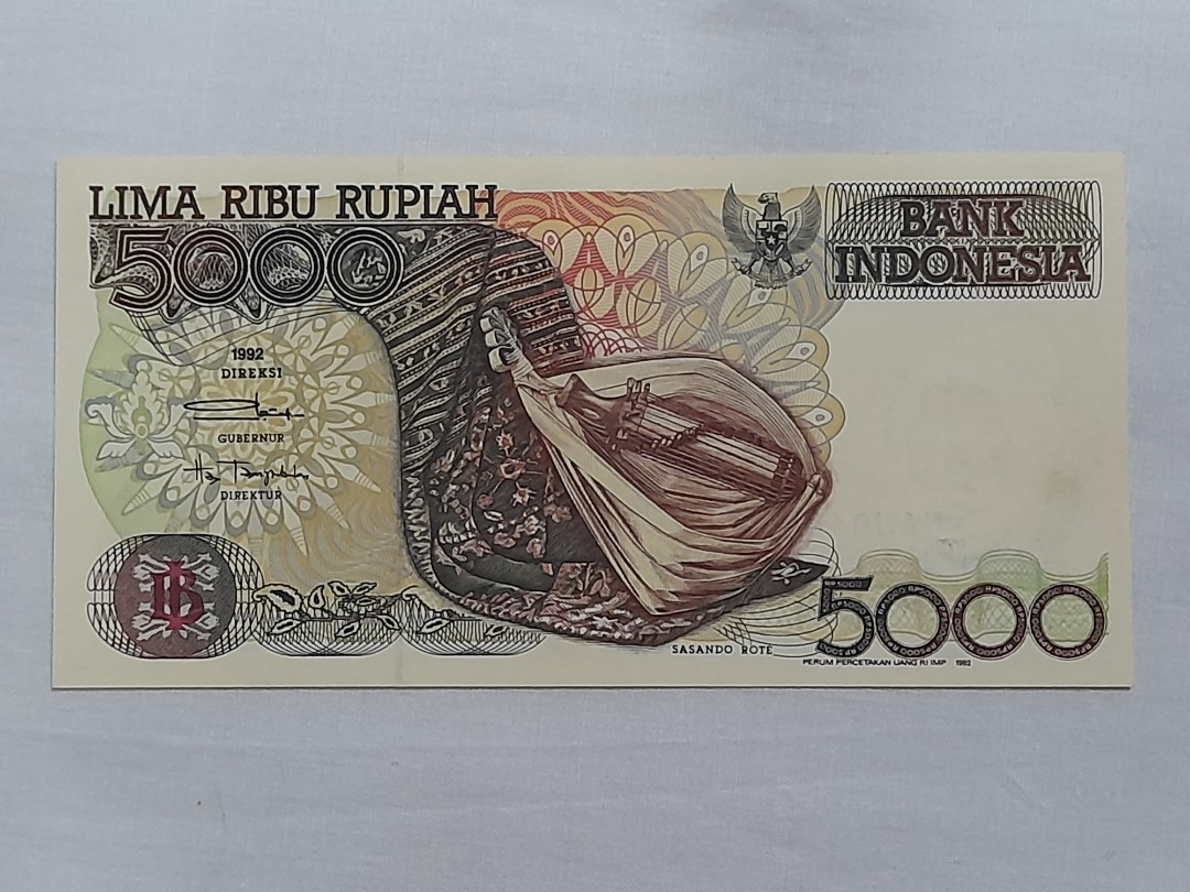 Bank Indonesia 5000 Lima Ribu Rupiah 1992, Hobbies & Toys, Memorabilia ...