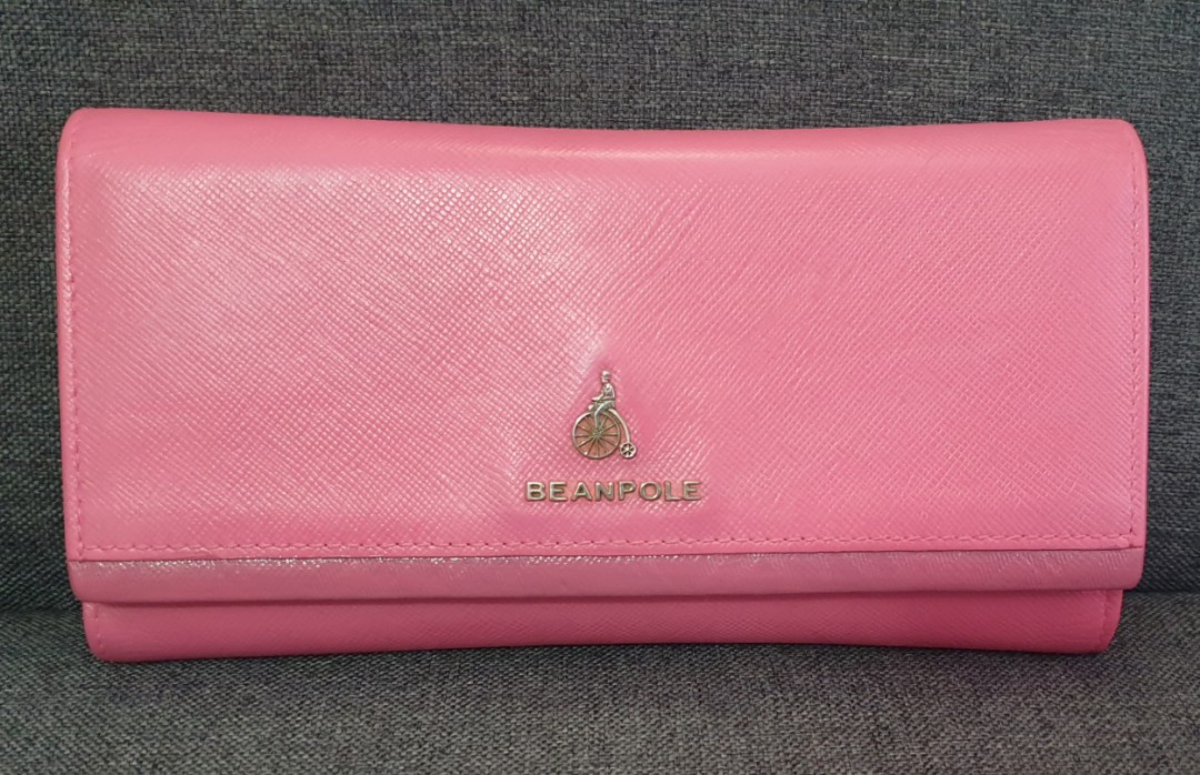 Bean Pole Long Wallet (Pink), Luxury, Bags & Wallets on Carousell