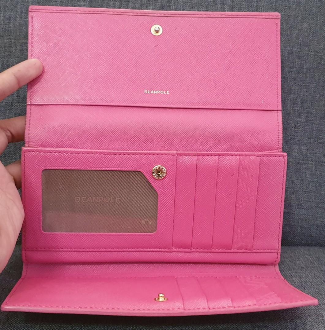 Bean Pole Long Wallet (Pink), Luxury, Bags & Wallets on Carousell